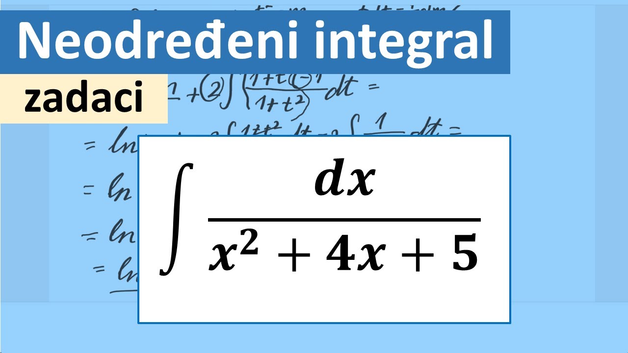 Neodređeni integrali zadaci - višestruka smena promenljive - YouTube