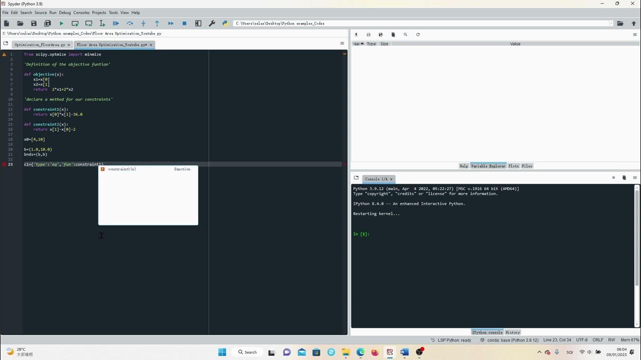 Python Optimization With Scipy Youtube