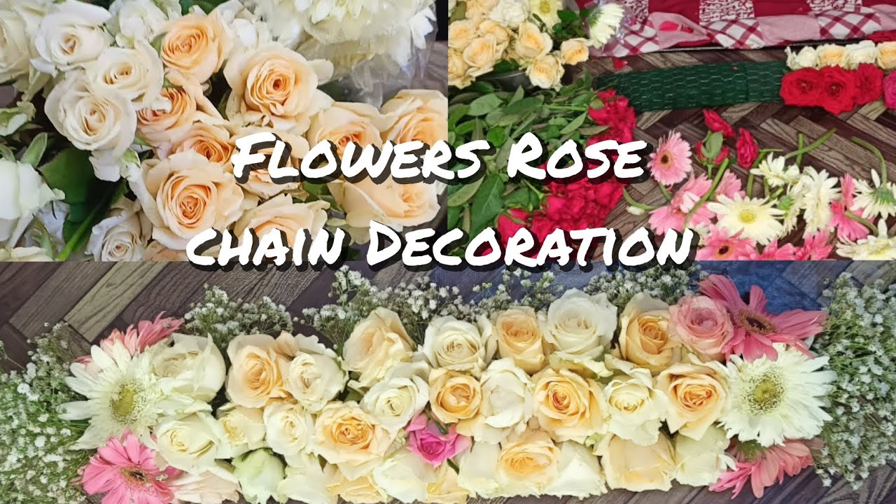 DIY|| Flowers Rose chain 😍 || easy ideas Rose chain || real flowers ...