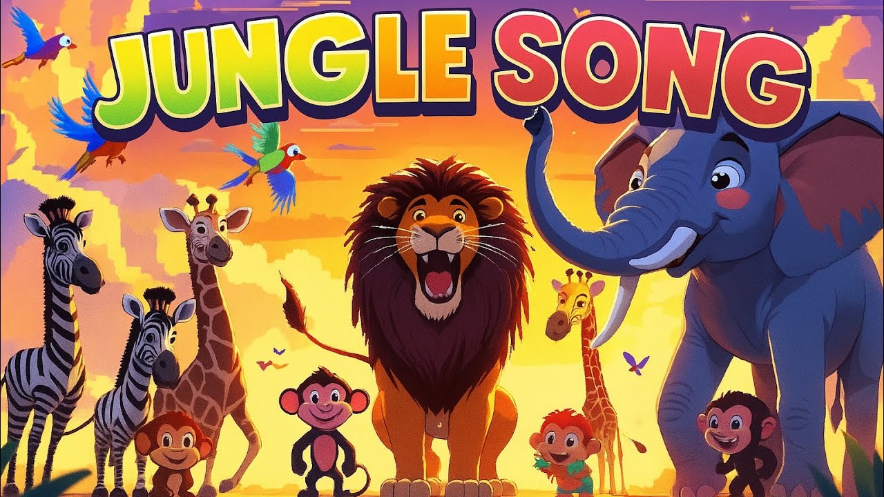 🦁 THE JUNGLE SONG (DISNEY-STYLE!) | Upbeat Kids Animal Song 🦒#storytime ...