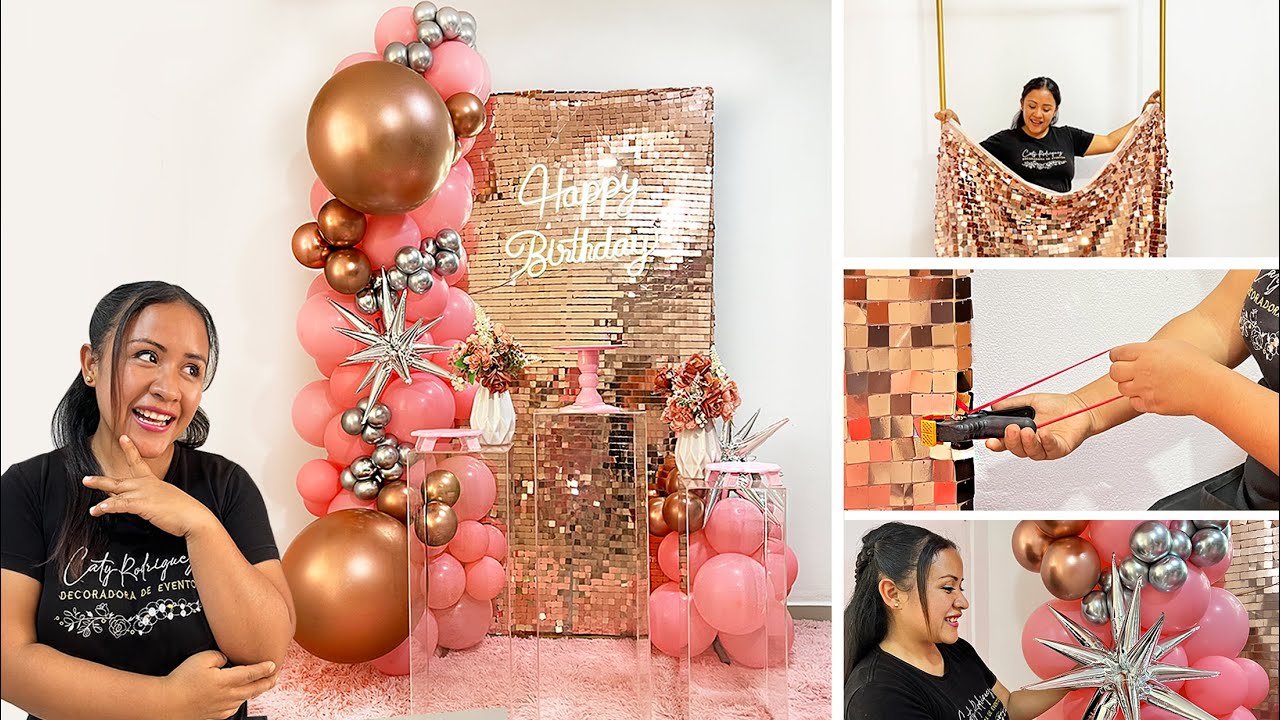 Como hacer un Arco de Globos en Tela Shimmer 🎈 PASO A PASO - YouTube