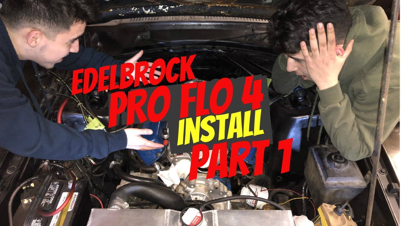 Edelbrock Pro Flo 4 EFI Install 1971 Ford Maverick Part 1 - YouTube