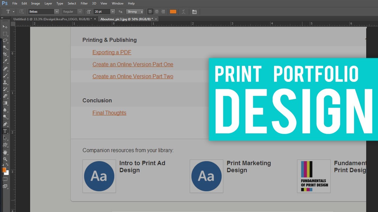 Designing Print Portfolios - YouTube