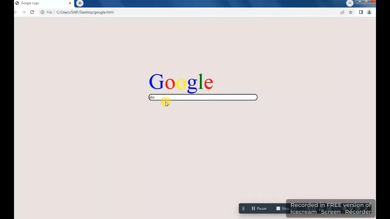 Google logo design in html and css #html - YouTube