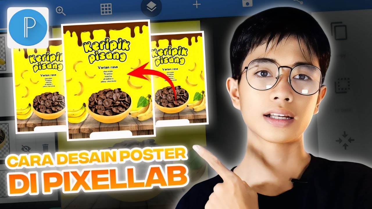 Cara Membuat Desain Poster Keripik Pisang Bikin Ngiler - Pixellab ...