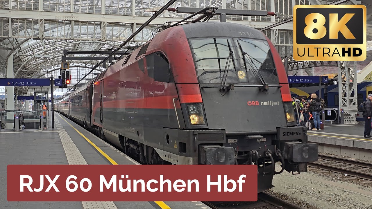 Abfahrt RJX 60 Wien Hbf nach München Hbf ab Salzburg Hbf - YouTube
