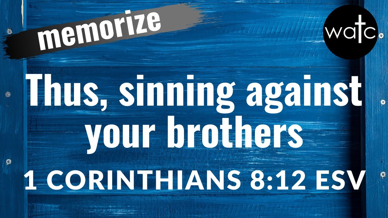 1 Corinthians 8:12 ESV (sin, others): Read, recite, and memorize Bible ...