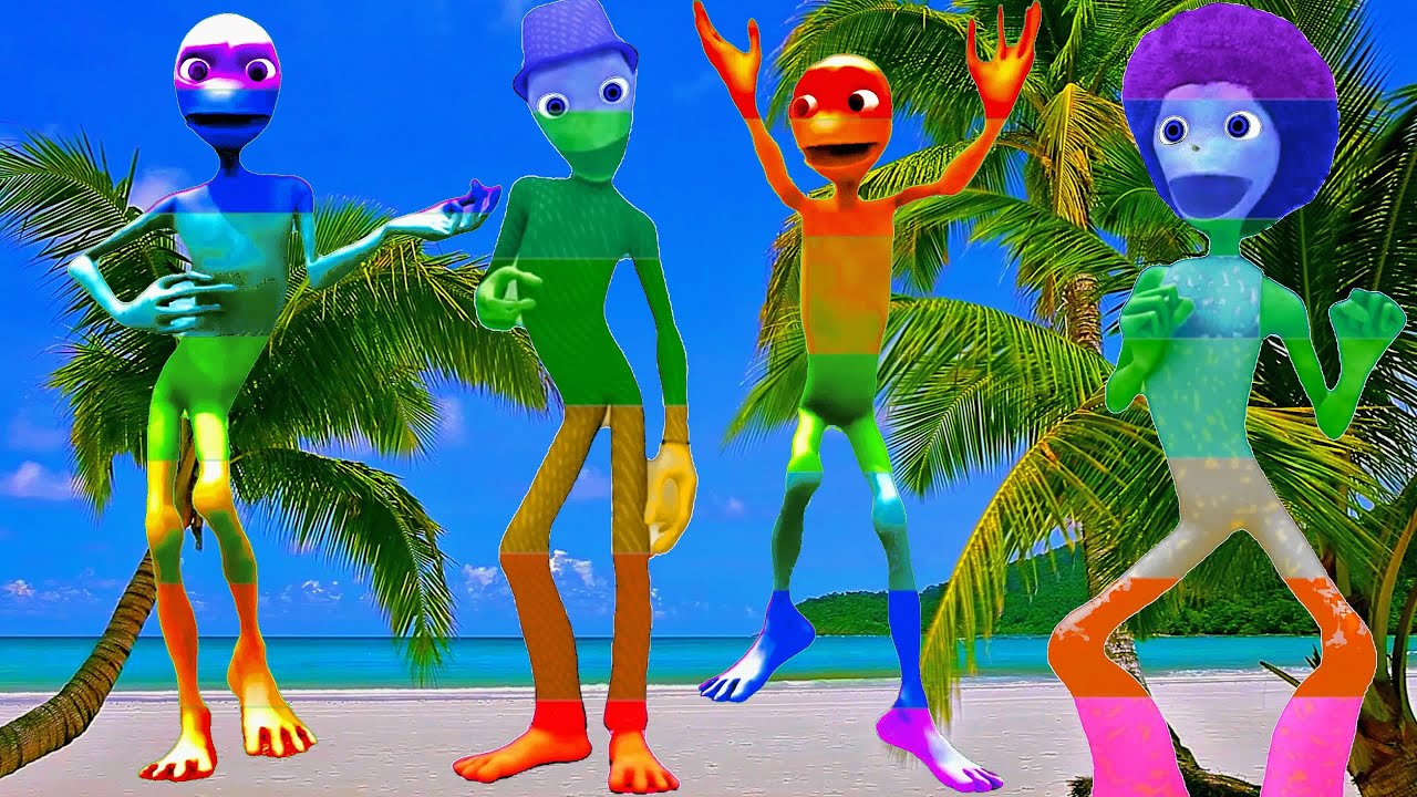Epic Beach Party Dance Battle: 🏖️🎉 Rainbow Dancers 💃🌈 to Dame Tu Cosita ...