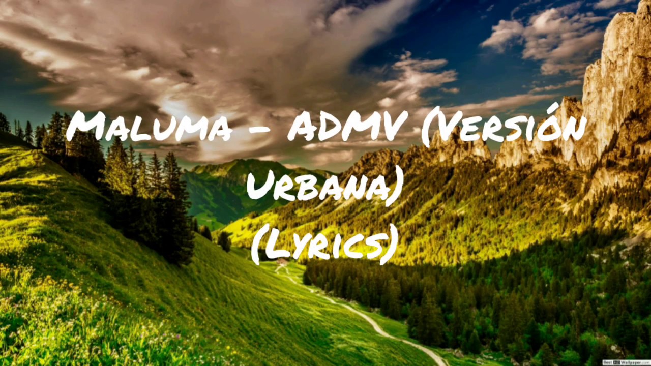 Maluma - ADMV (Versión Urbana)(Lyrics) - YouTube