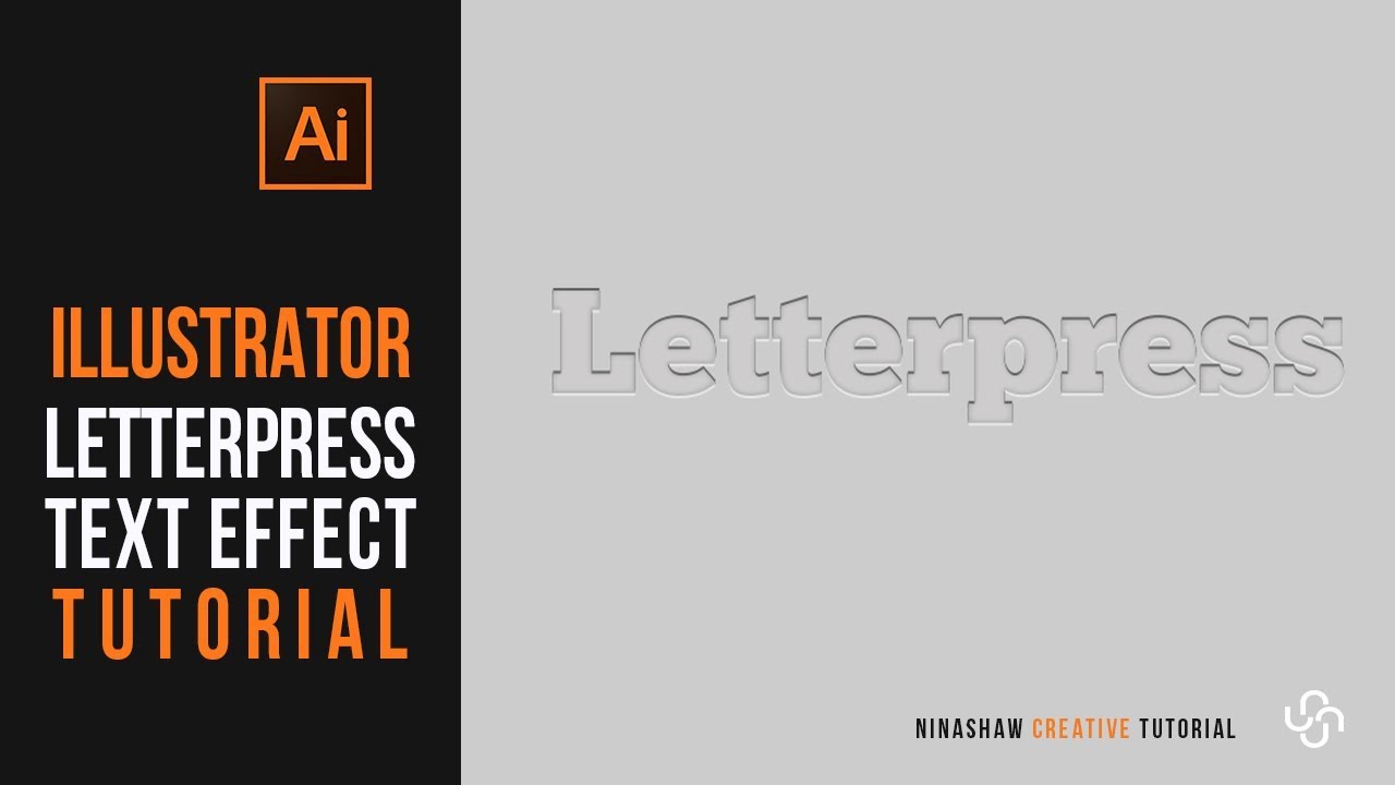 Letterpress Text Effect Adobe Illustrator Tutorial Youtube