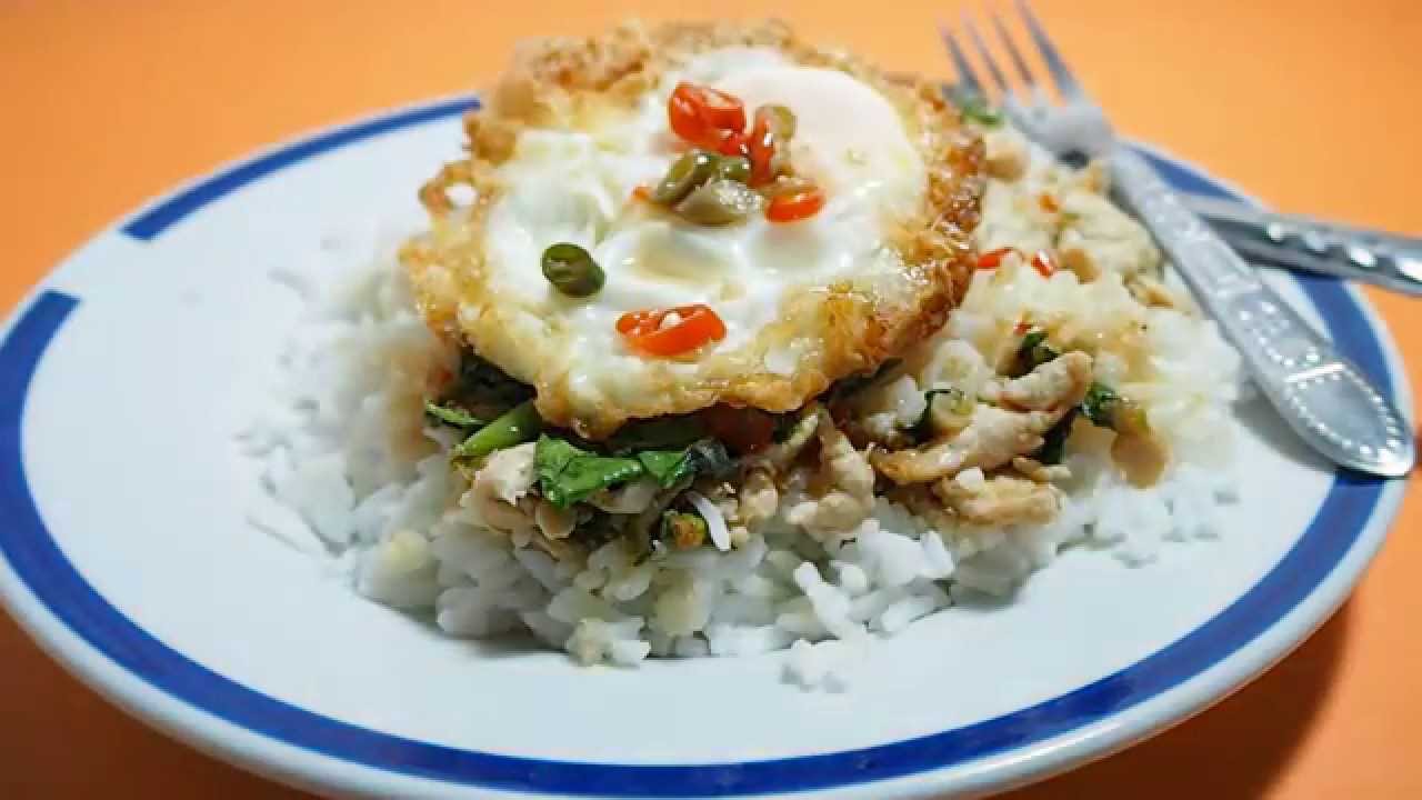 "Pad Kapao Gai Kai Doa/Dow" - Stir Fry Chick in Holy Basil, Chili, and ...