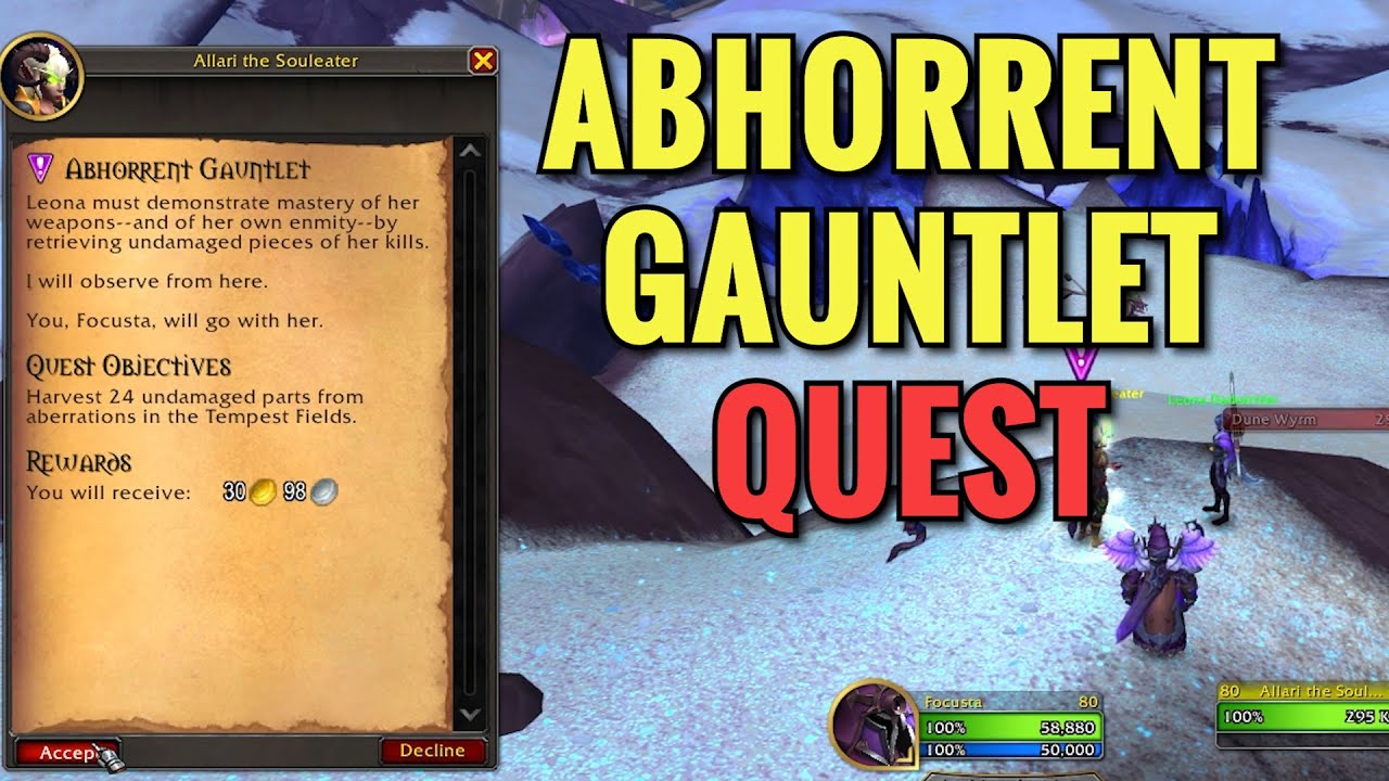 Abhorrent Gauntlet Quest (WoW TWW) - YouTube