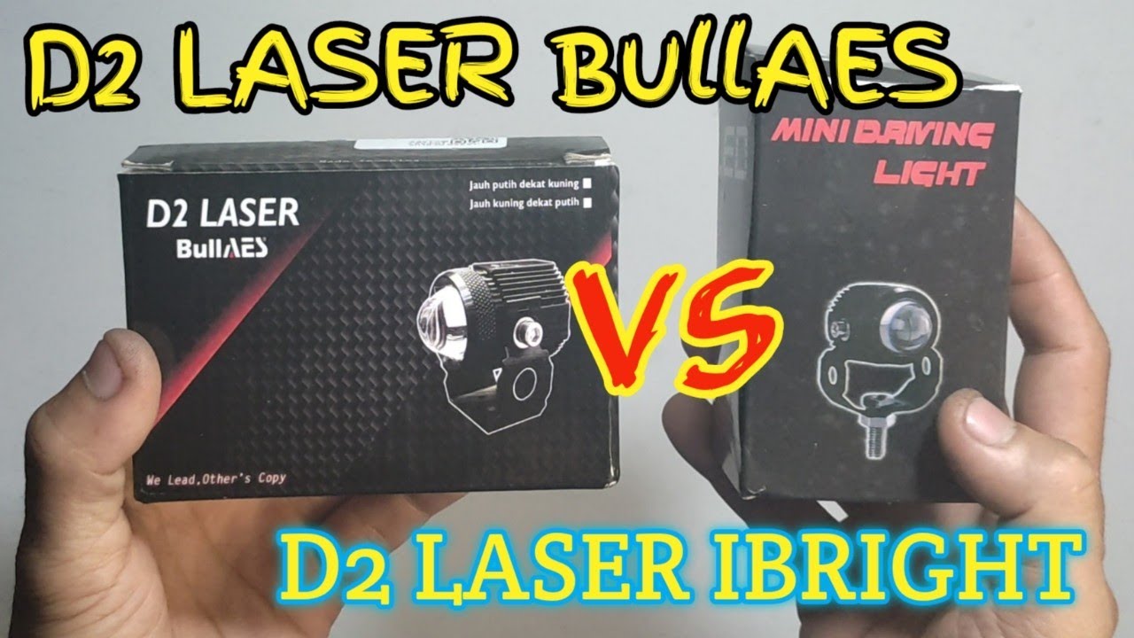 TERANG MANA ⁉️ LAMPU TEMBAK D2 LASER BULLAES KIPAS VS D2 LASER IBRIGHT ...