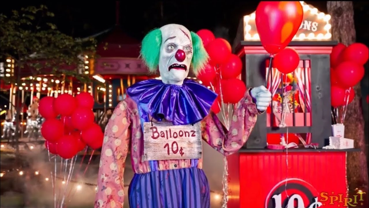 👻 NEW FOR 2023 Spirit Halloween Heckles the Clown Life Size Animatronic ...