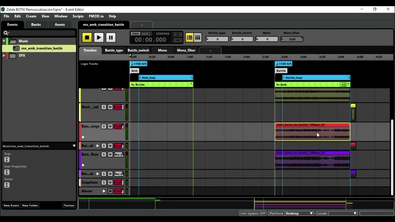 Fmod - Adaptive music - YouTube