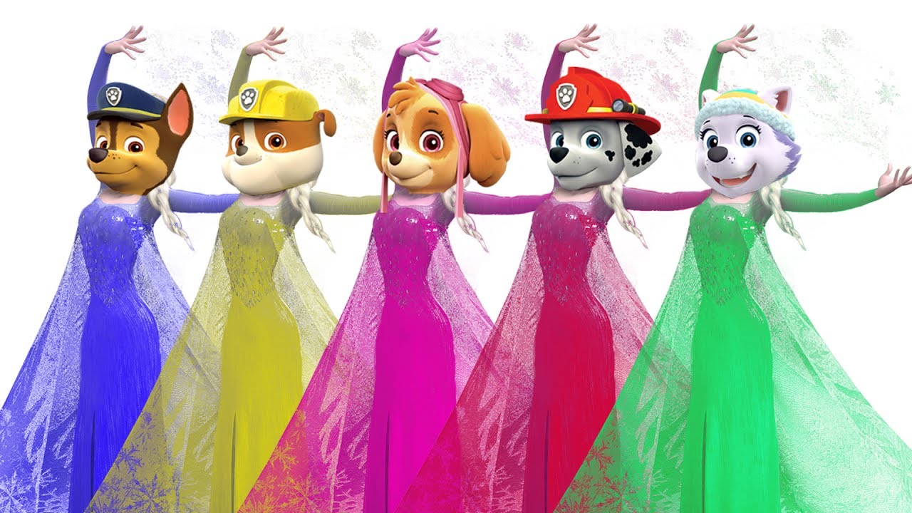 Paw Patrol Frozen Elsa Finger Family Song | Finger Family Song ...