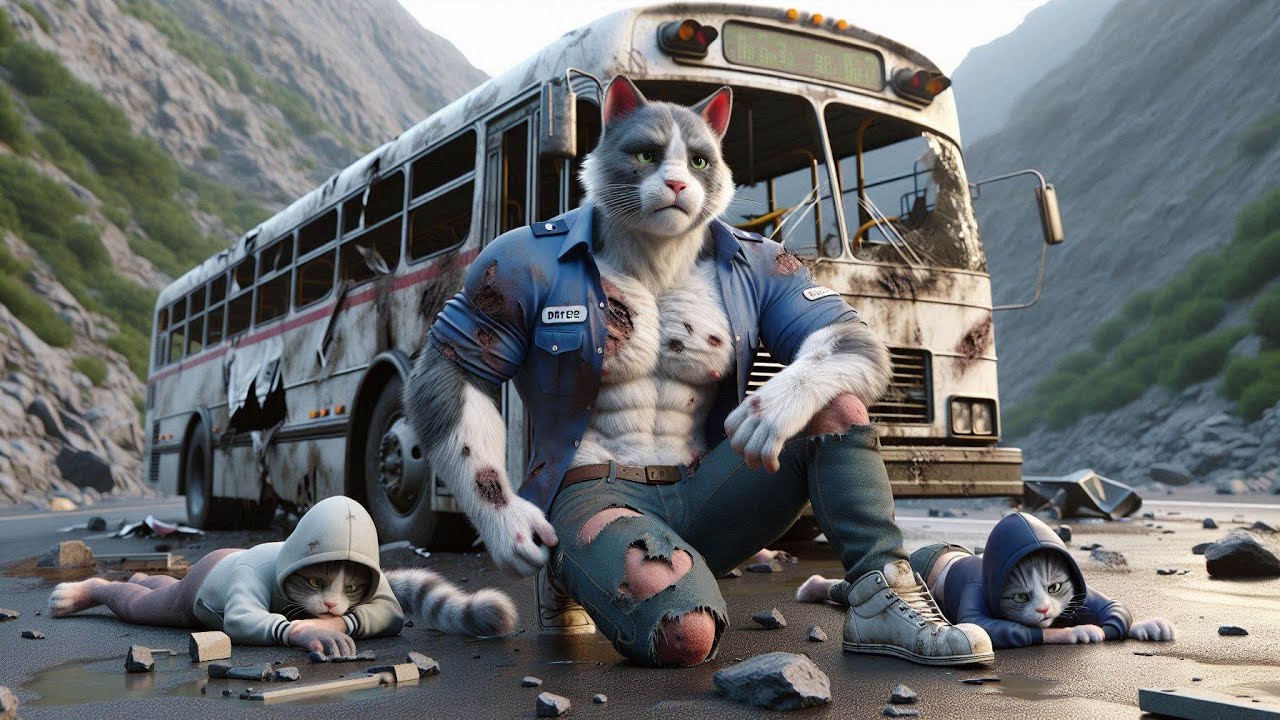 Brave Cat Driver🚗 and Car Accident😿 #cat #ai #catlover #catvideos - YouTube