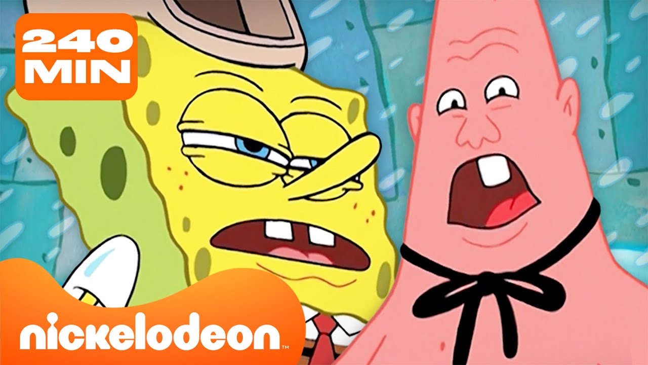 スポンジ・ボブ | スポンジ・ボブの一番おかしなシーン240分😂 | @スポンジ・ボブ公式 | ニコロデオンジャパン - YouTube