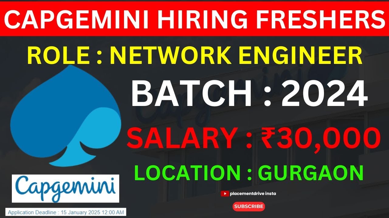 Capgemini Hiring 2024 Network Engineer Role Gurgaon Freshers capgemini-hiring-2024-network-engineer-role-gurgaon-freshers