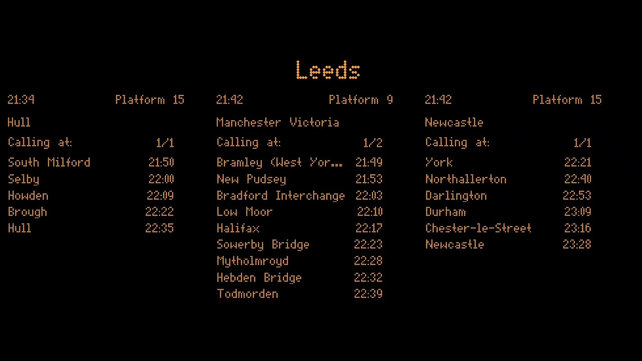 UK Departure Boards | Leeds - YouTube