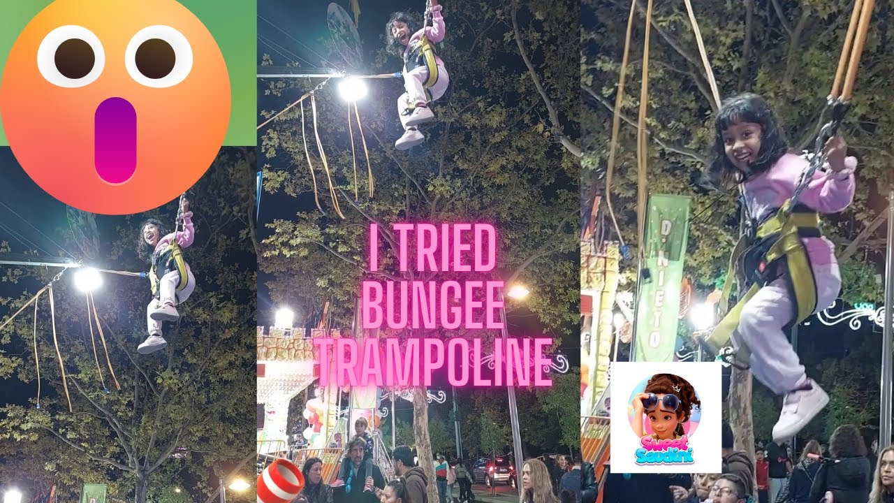 I Tried Bungee Trampoline in the Carnival- So FUN-SweetSaudini Bungee ...