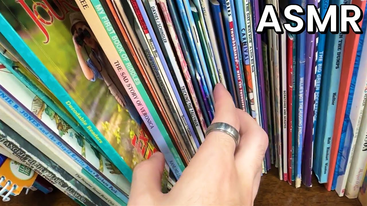 *ASMR* BOOK TAPPING & SCRATCHING in PUBLIC! 📚- lofi - YouTube