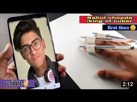 A Rahul chopde sketch / king of cuber sketch drawing tutorial #scribble ...