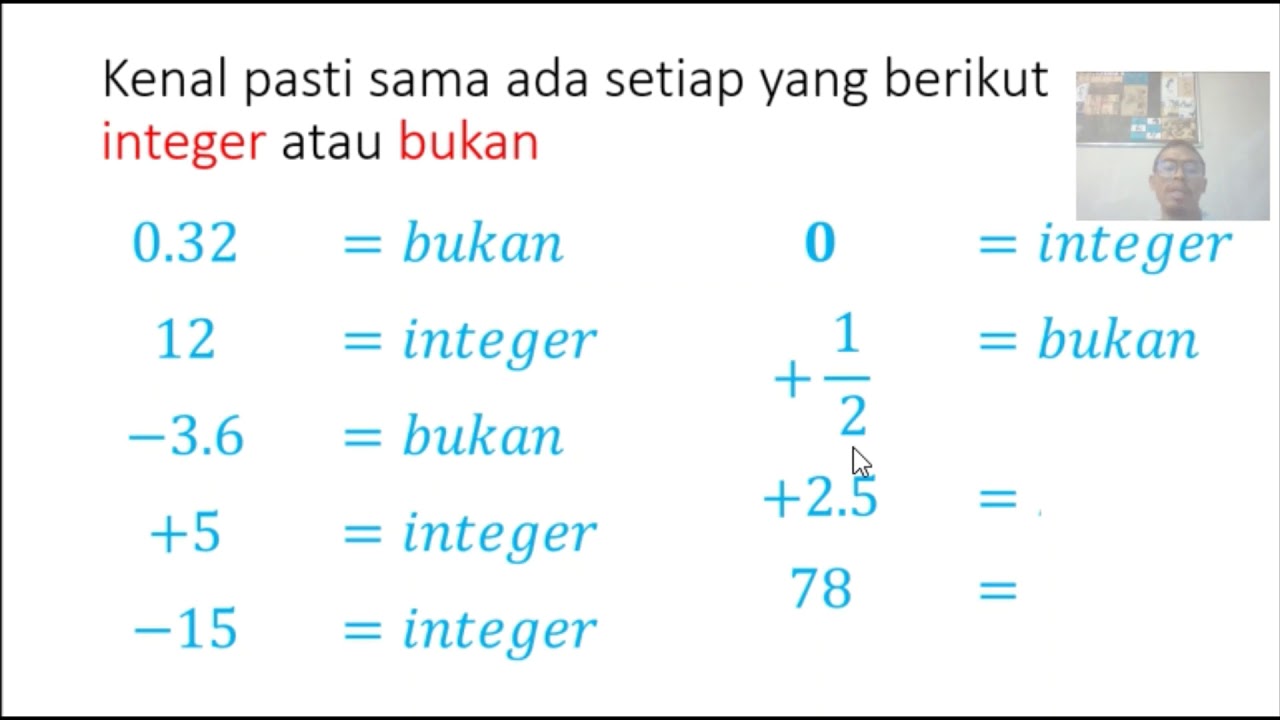 T1 BAB 1 NOMBOR NISBAH [PART 1b] Integer - YouTube