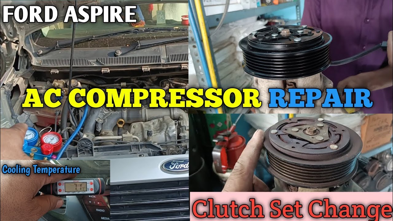 Ford Aspire AC Compressor Repair/ Clutch Set Change @ShreeBalajiAuto ...