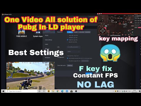 Best Settings and key mapping for pubg mobile in LD player || F key ...