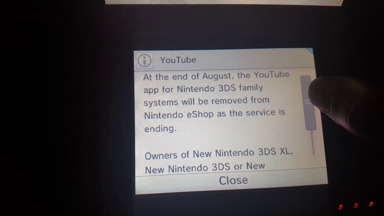 YouTube For 3ds Is Ending - YouTube