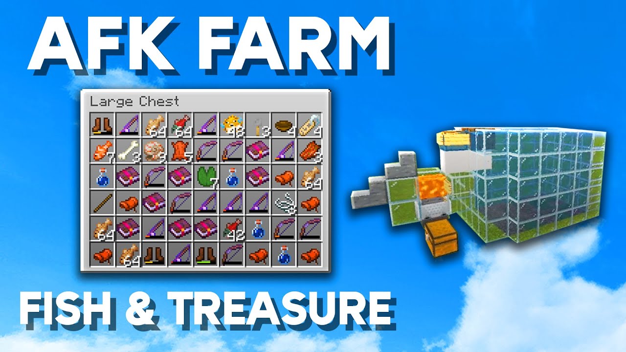 Insane AFK FISH & XP FARM in Minecraft Bedrock 1.17 (Compact) - YouTube