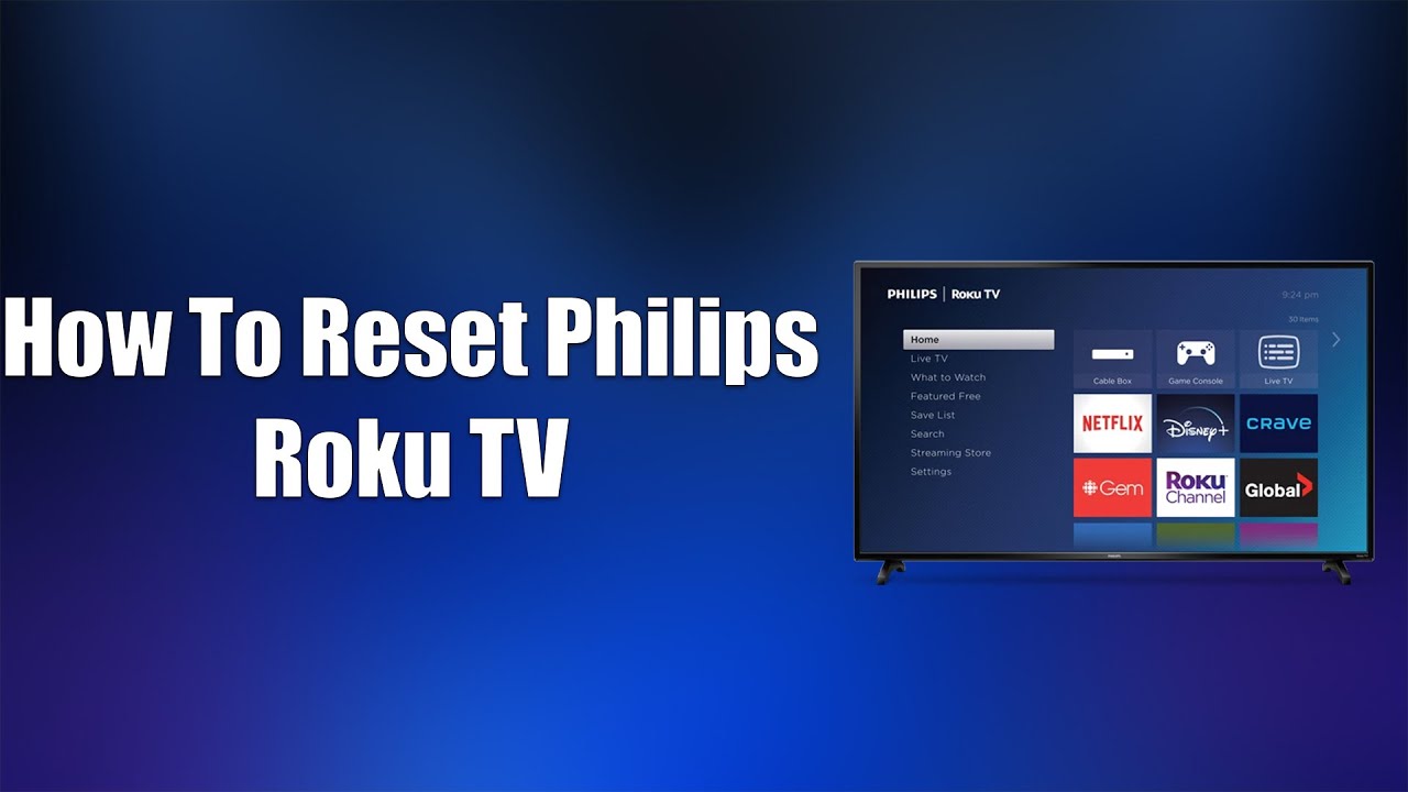 How To Reset Philips Roku TV - YouTube