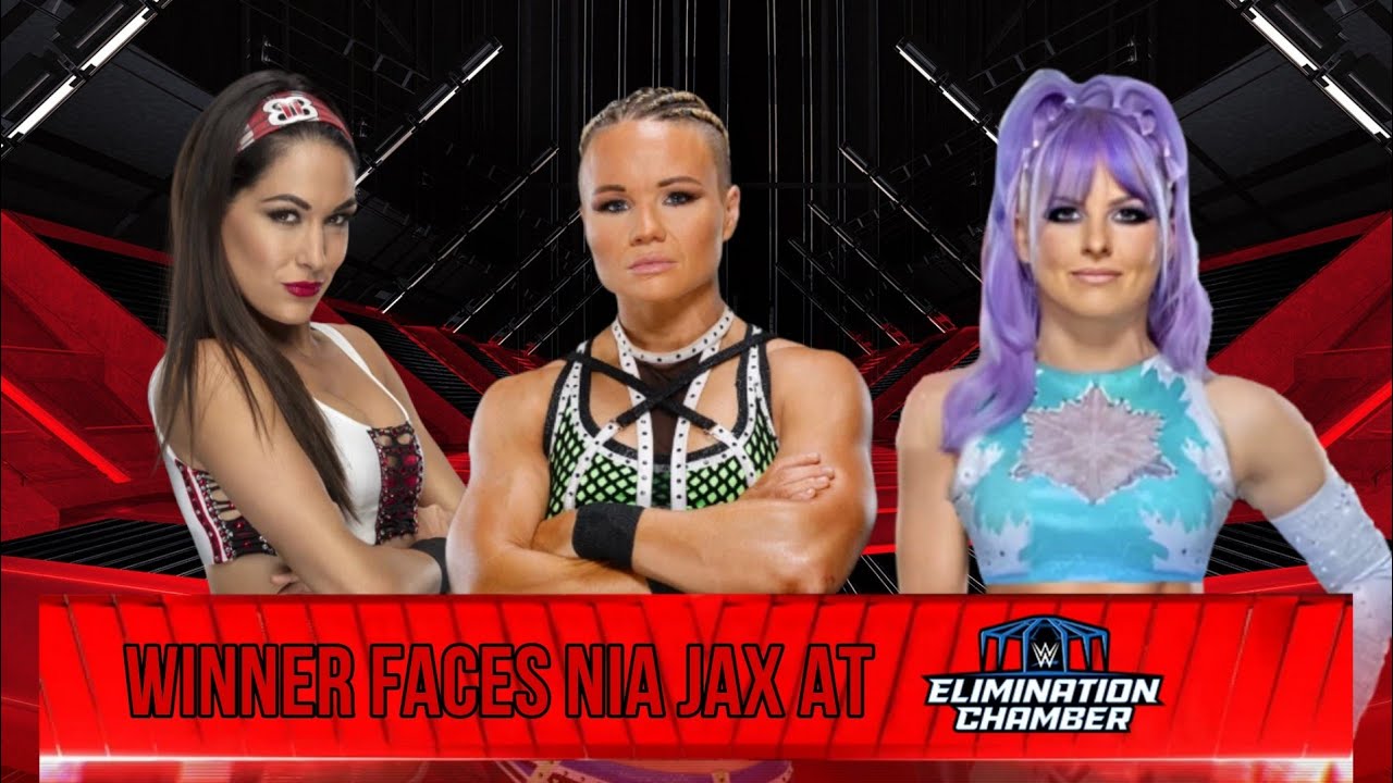 RAW CANDICE LERAE VS IVY NILE VS BRIE BELLA WINNER FACES NIA JAX AT ELIMINATION CHAMBER - YouTube