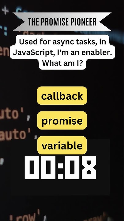 The Promise Pioneer Javascript Riddle Codingchallenge Codingfun Codebreaker Javascript 0166