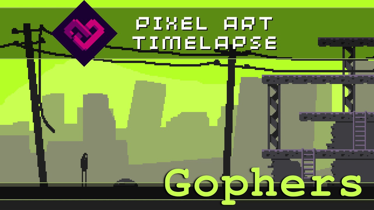 Pixel Art Timelapse - Gophers - YouTube