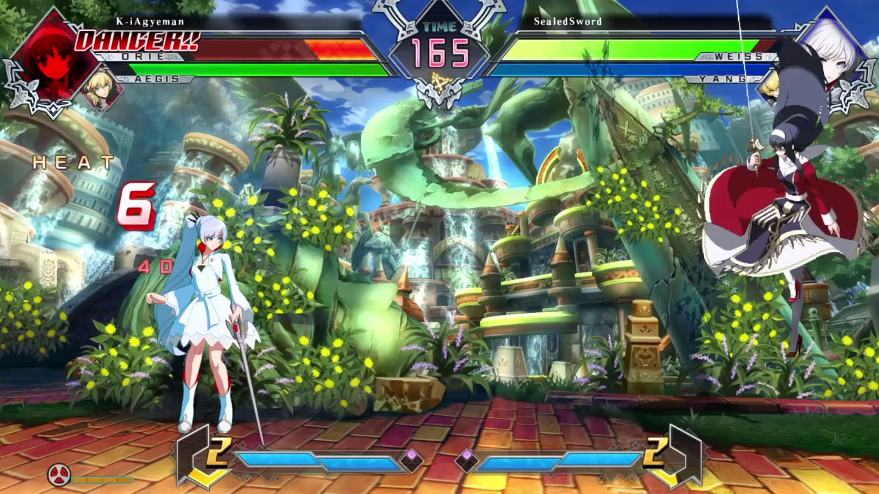 BlazBlue Cross Tag Battle - Weiss, Yang Vs Orie, Aegis - YouTube