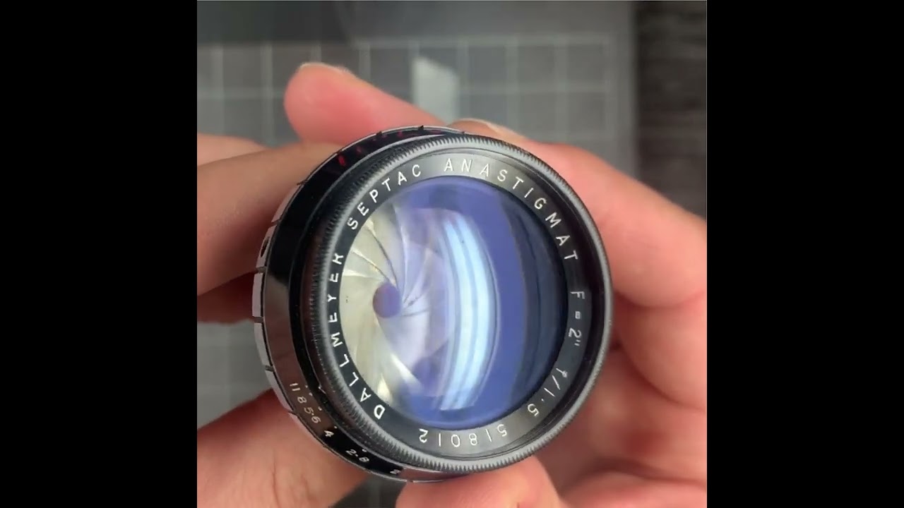 Dallmeyer 50mm f/1.5 Septac Lens - YouTube