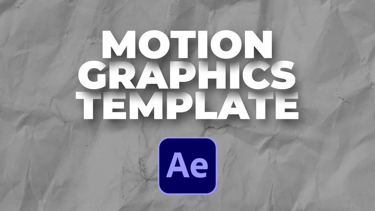 How To Create Motion Graphics Template In After Effects CC YouTube How To Create Motion Graphics Template In After Effects CC YouTube