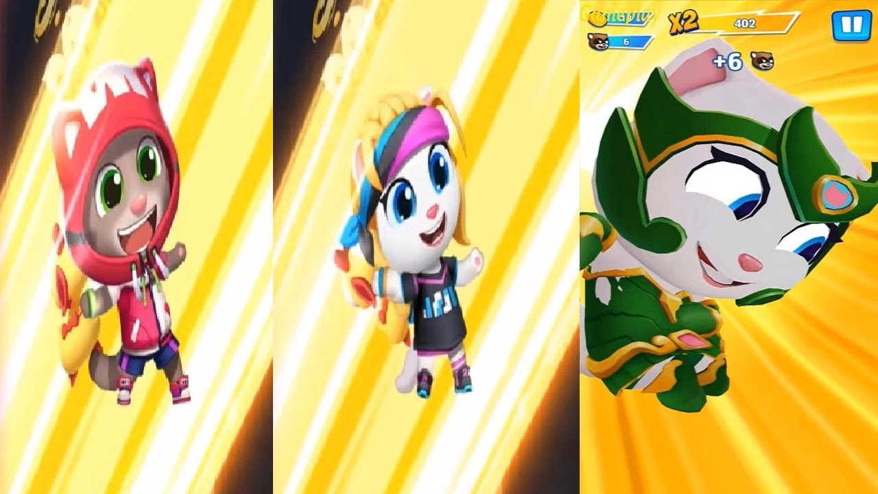 TALKING TOM HERO DASH VS TOM CAT BIG ADVENTURE Superhero ANGELA VS ...