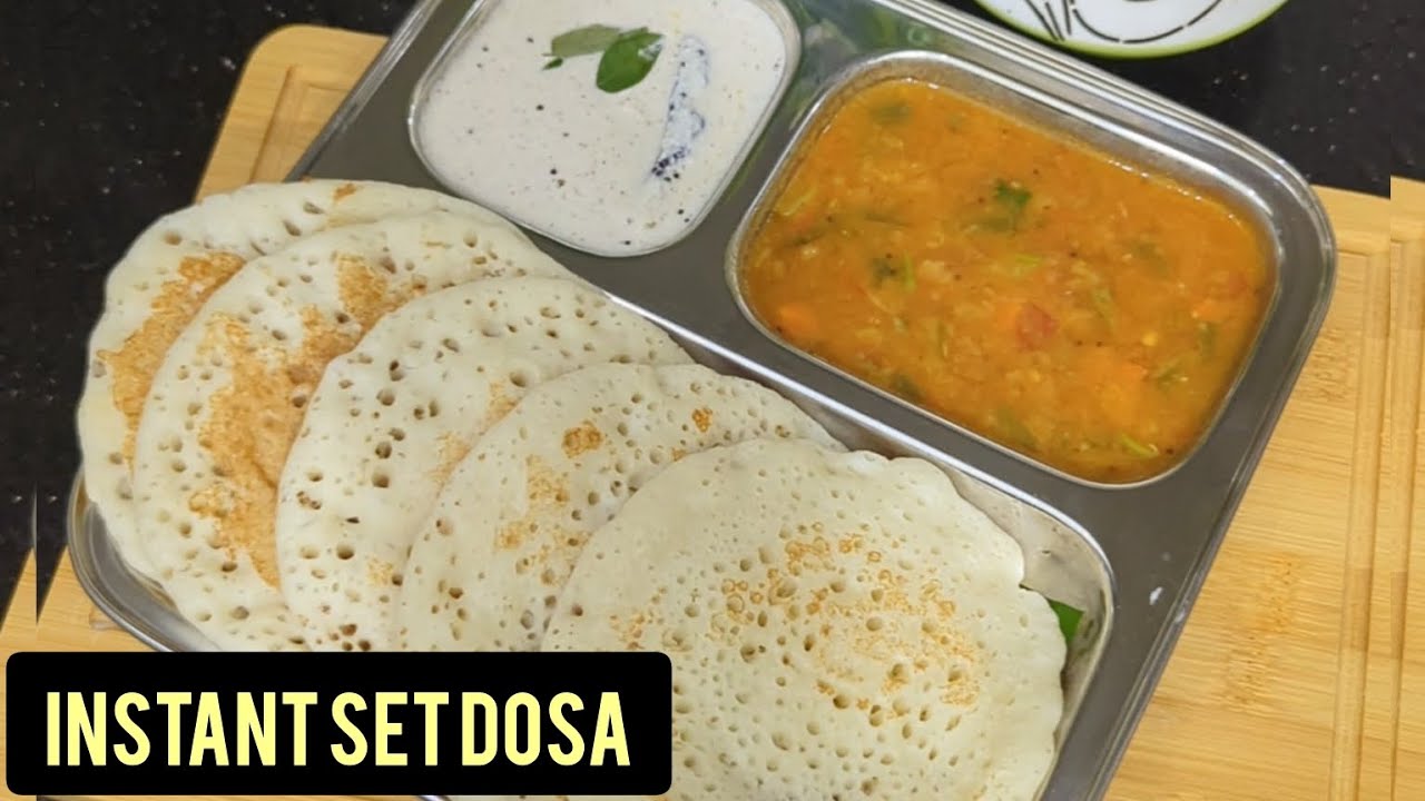 Instant Set Dosa Recipe | Soft and Spongy Dosa with Instant Dosa Batter ...