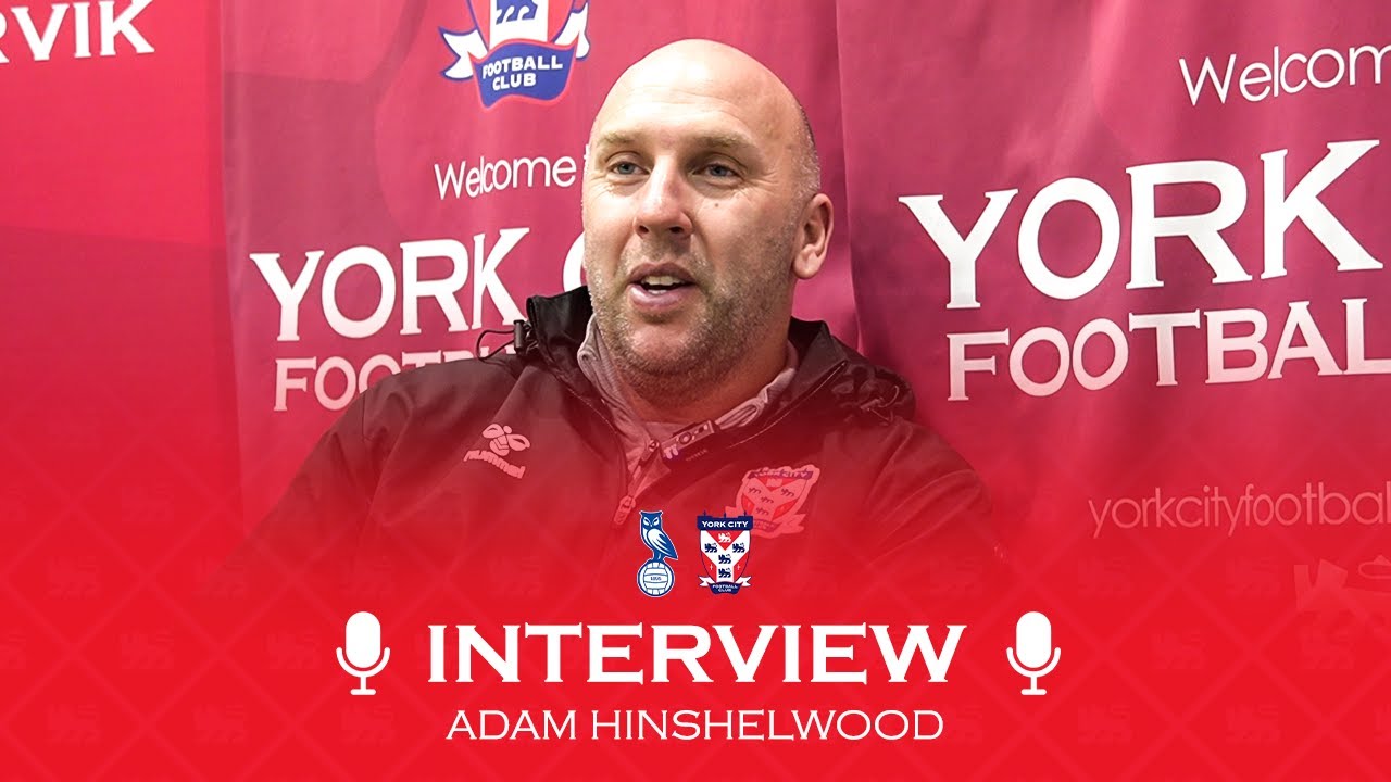 🗣️ Pre Match Interview | Adam Hinshelwood | Oldham Athletic (A) - YouTube