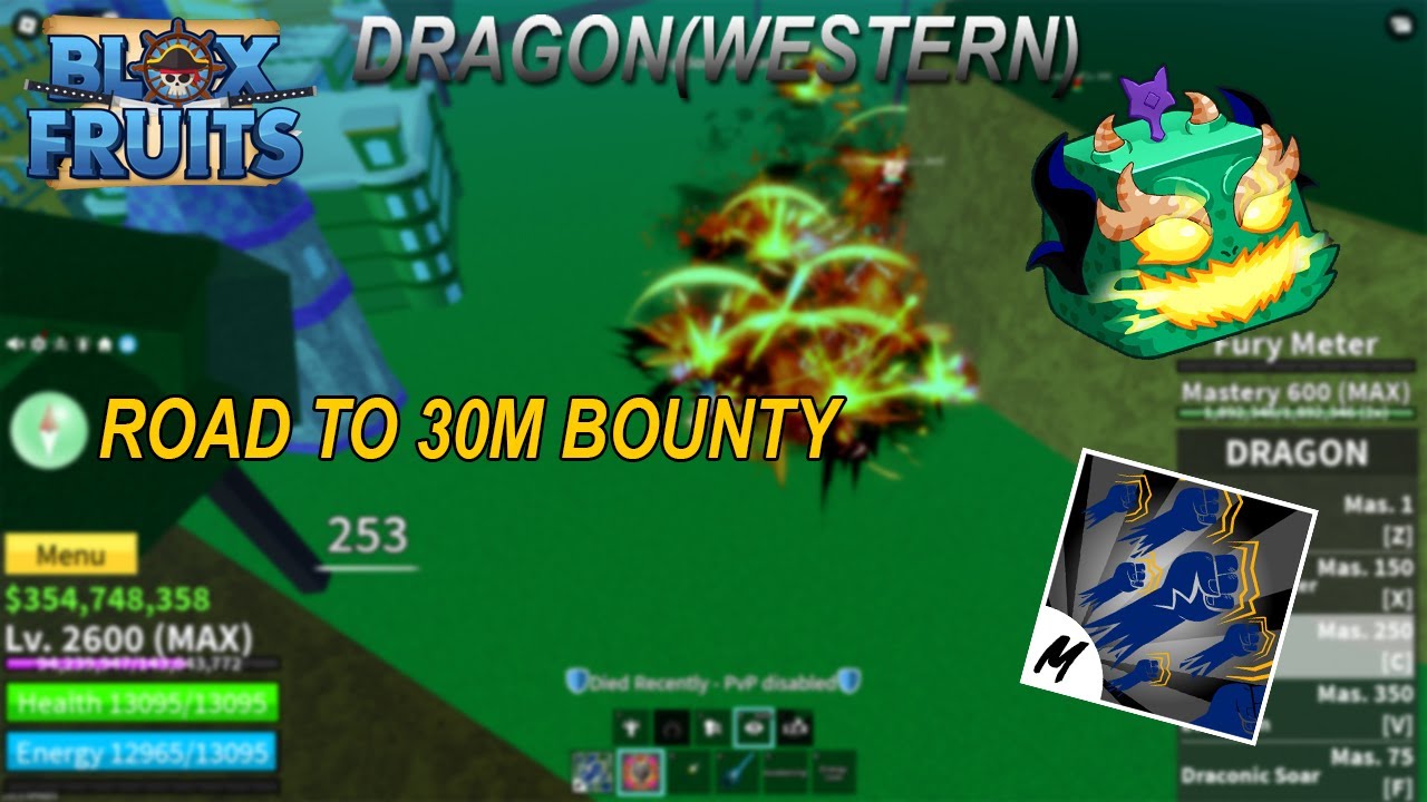 Blox Fruits | Dragon(Western) Bounty Hunt | ROAD TO 30M! - YouTube