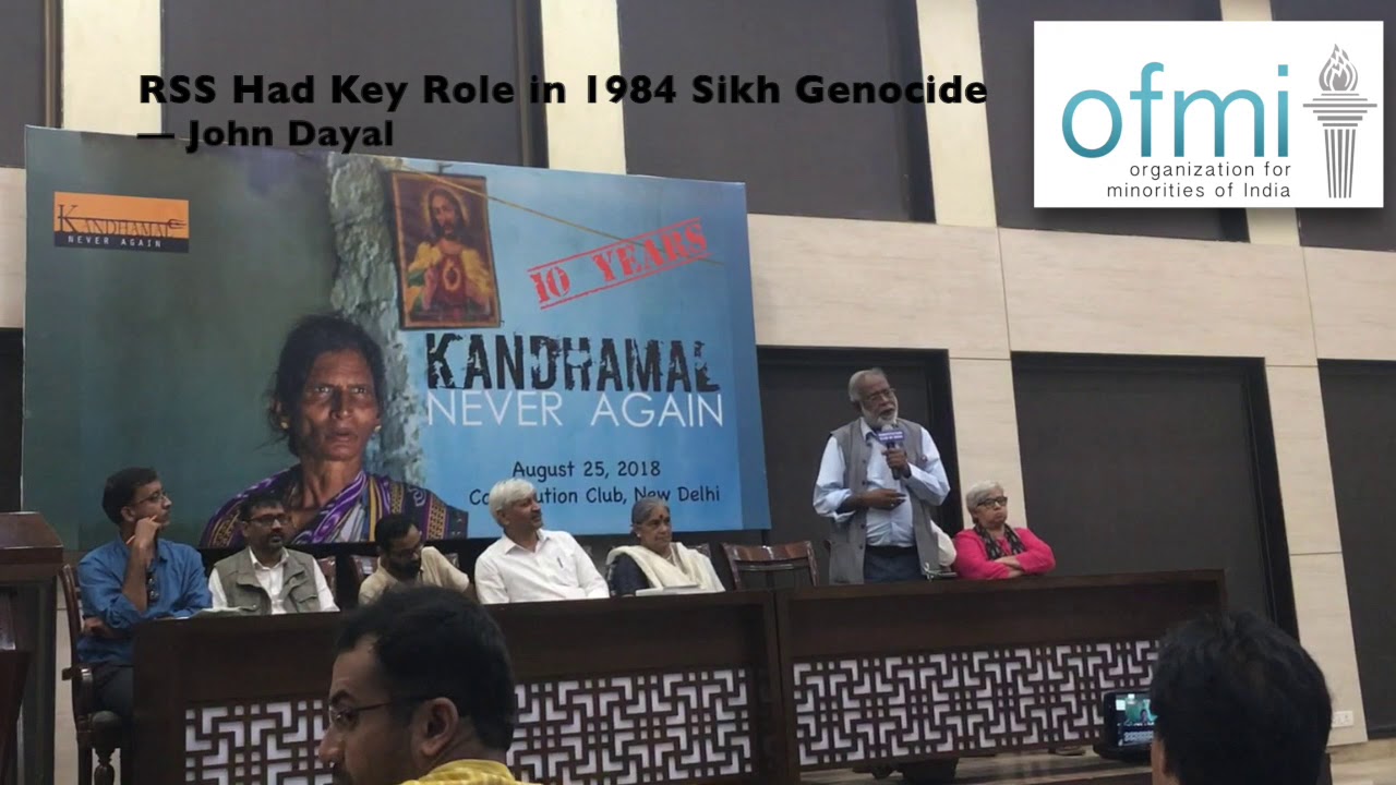 RSS Joined Congress in Perpetrating 1984 Sikh Genocide — John Dayal ...