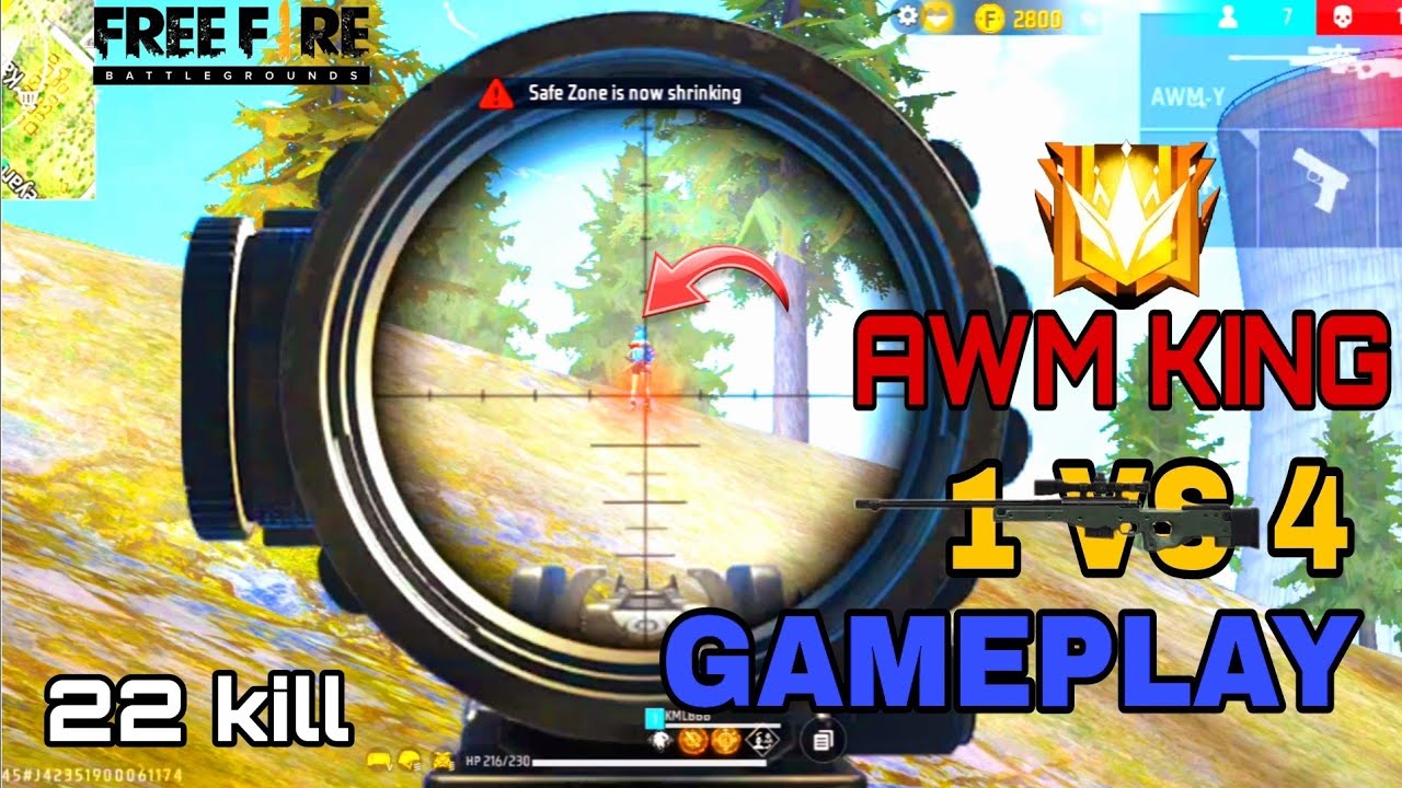 Pushing Top 59 In Awm 🎯| Free Fire Solo Rank Pushing | 🥶Awm King 1 Vs 4 ...