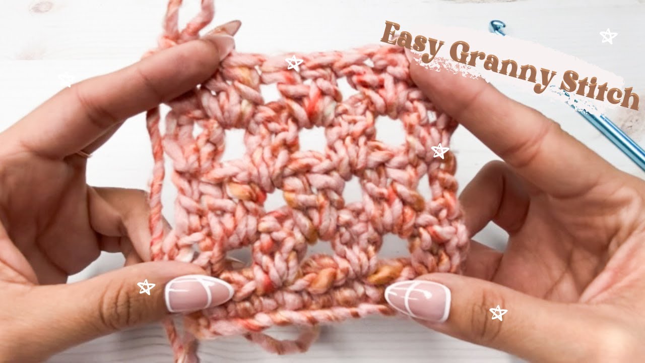 How To Crochet The Granny Stitch, Flat Granny Stitch Tutorial - YouTube