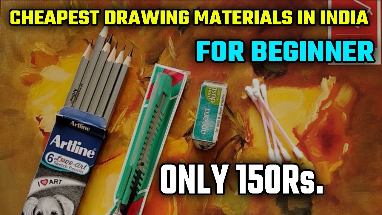 Cheapest Drawing Materials For Beginner | Best drawing Materials ...