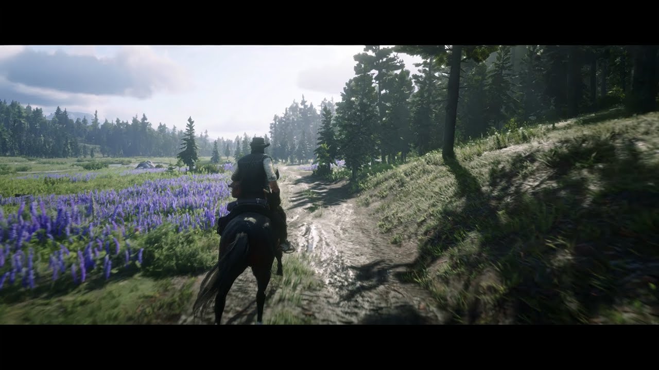 1 minute of Cinematic Horse-riding in RDR2 - YouTube
