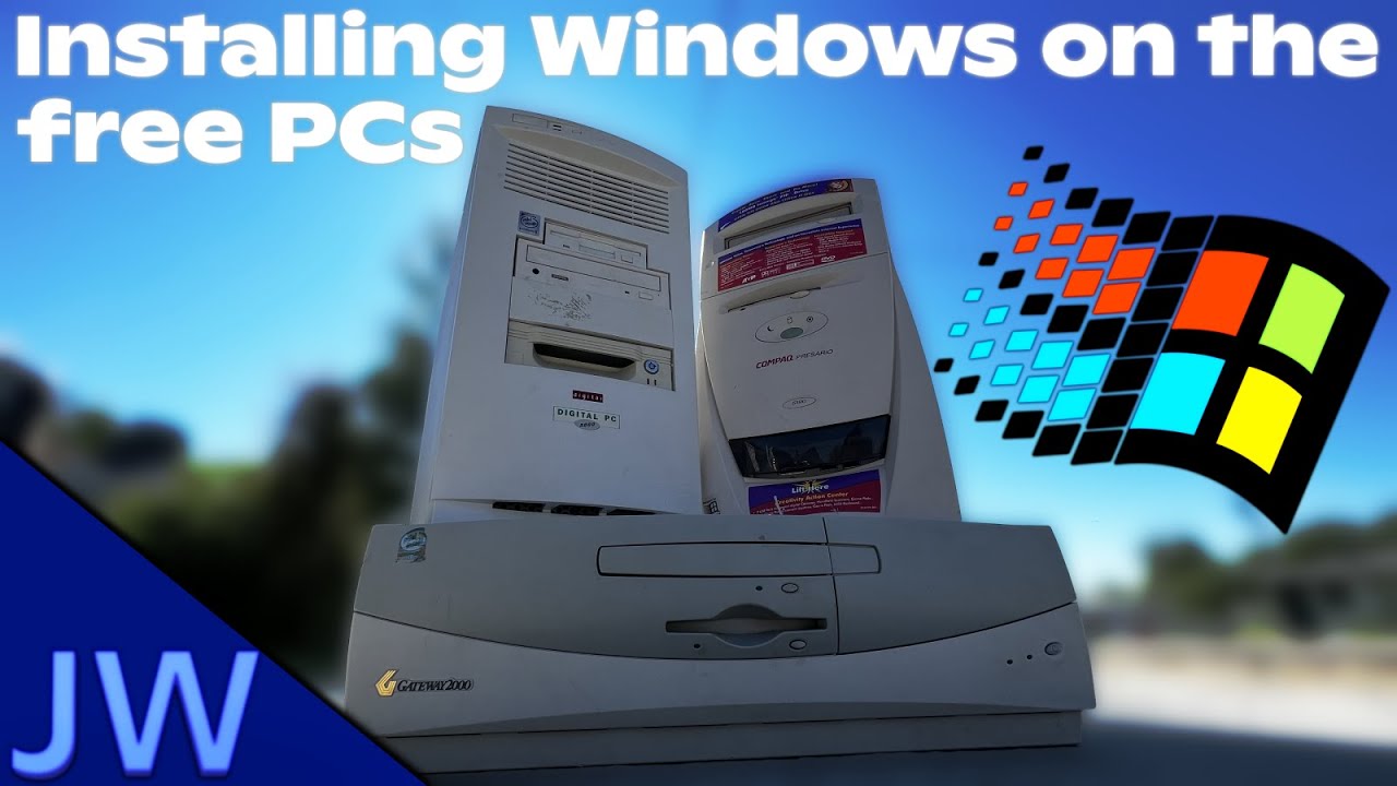 Installing Windows on the Free Rescued PCs - YouTube