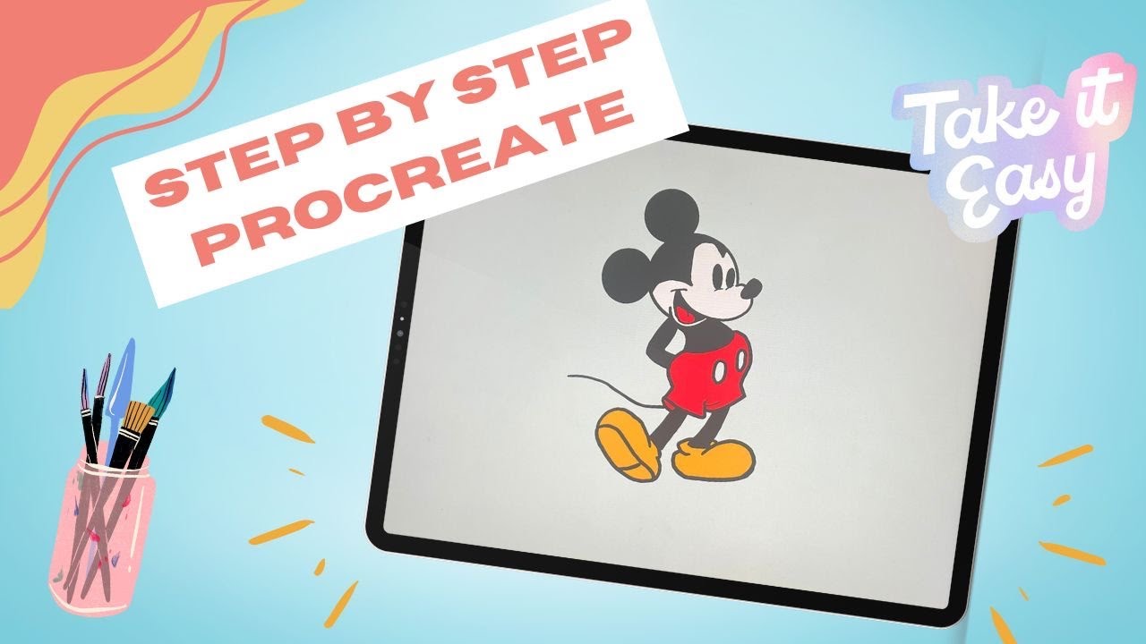Creating the Iconic Mickey Mouse in Procreate - Beginner Tutorial - YouTube